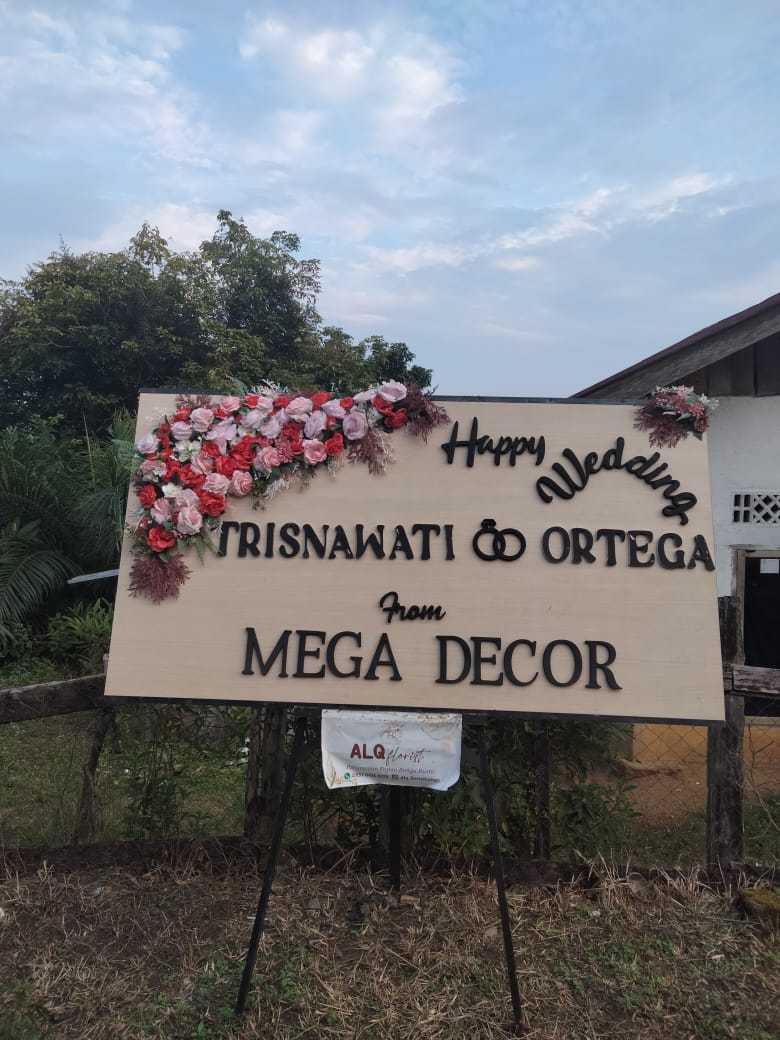 Sewa papan bunga busa dan rustic single